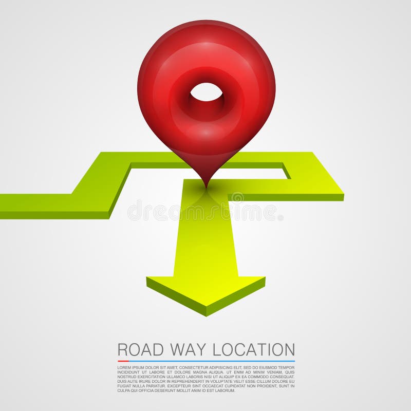 Direction of the Arrow Navigation Path Stock Vector - Illustration of ...