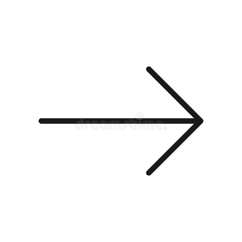 Direction Arrow Outline Vector Icon Stock Illustration - Illustration ...