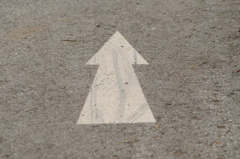 Direction Arrow Points in One Way Stock Image - Image of ranking ...