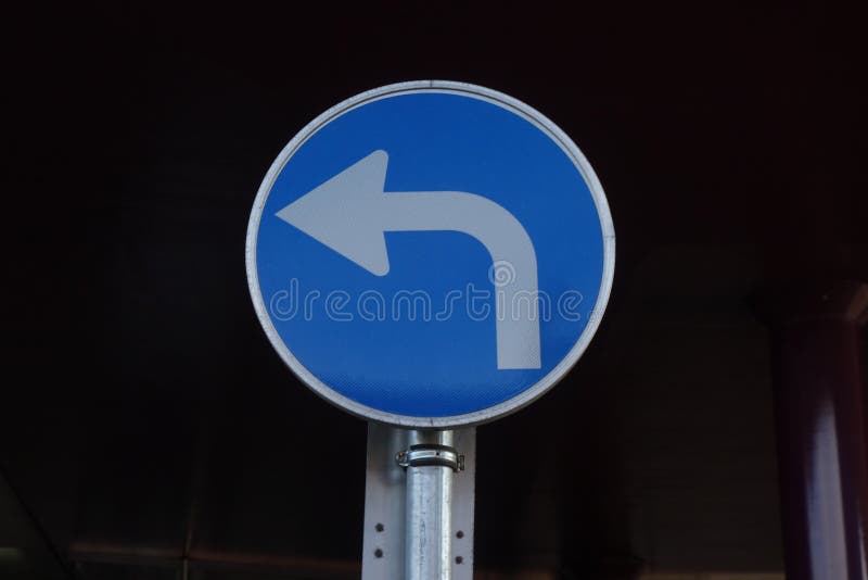 Direction Arrow Points in One Way Stock Image - Image of lines ...