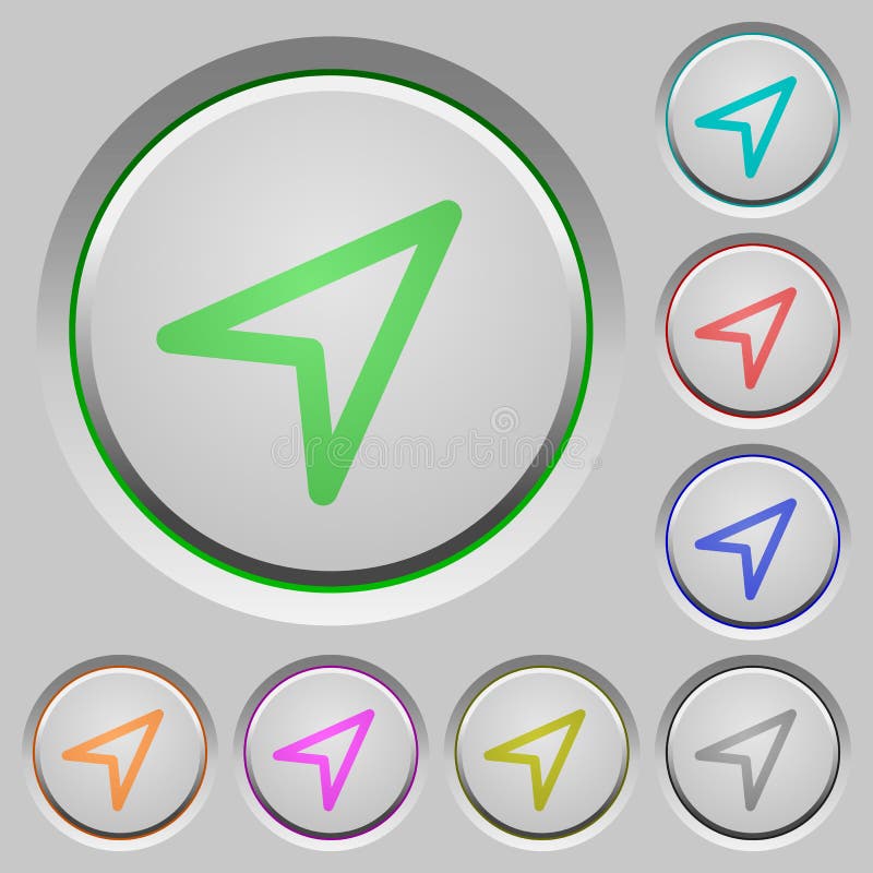Direction Arrow Push Buttons Stock Illustration - Illustration of ...