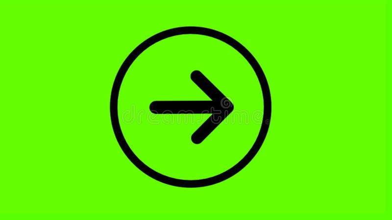 Direction Arrow Symbol Pointing 4K on Green Screen Backgroud Stock ...