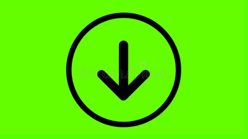 Direction Arrow Symbol Pointing 4K on Green Screen Background Stock ...