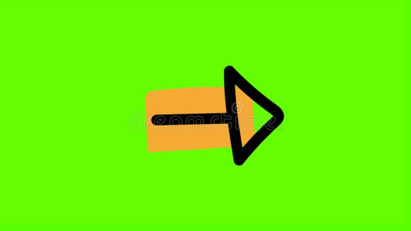 Direction Arrow Symbol Pointing 4K on Green Screen Backgroud Stock ...