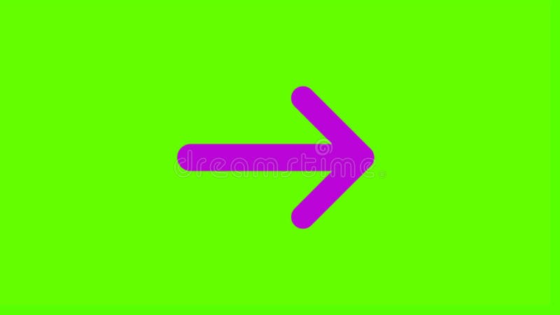 Direction Arrow Symbol Pointing 4K on Green Screen Backgroud Stock ...