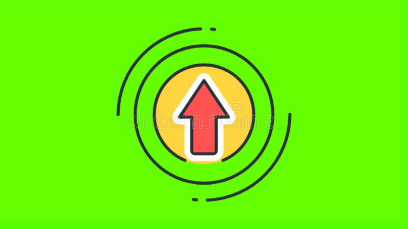 Direction Arrow Symbol Pointing 4K on Green Screen Background Stock ...