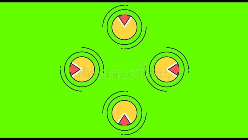 Direction Arrow Symbol Pointing 4K on Green Screen Background Stock ...