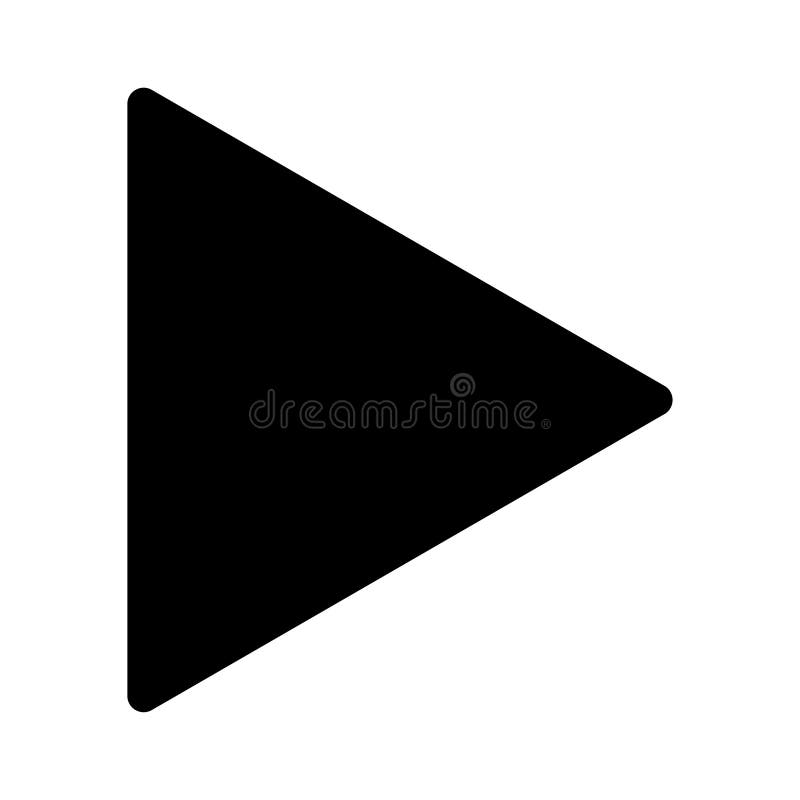 Direction Arrow. Triangular Direction Pointer. Black Arrow Icon. Vector ...