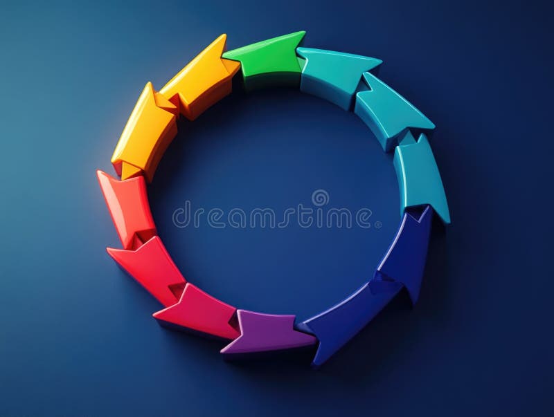Direction Arrows Circle stock image. Image of playful - 375789819