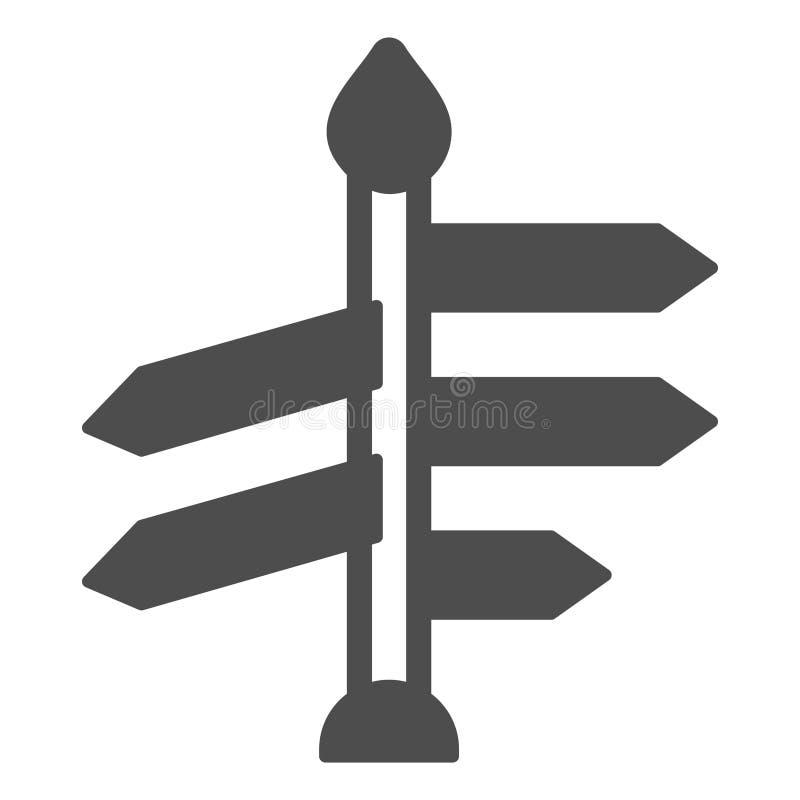 Direction Arrows Column Solid Icon, Navigation Concept. Vector Graphics ...