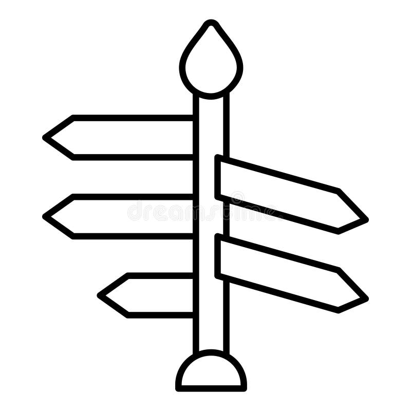 Column Direction Good Bad Choice. Vector Illustration Stock Vector ...