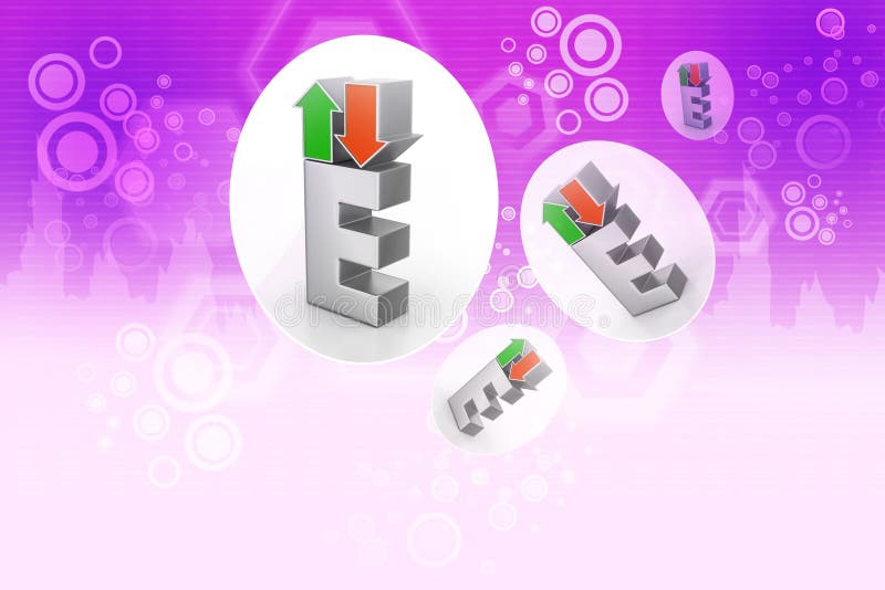 Direction Arrows Green- Up and Red â€“ Down Stock Illustration ...