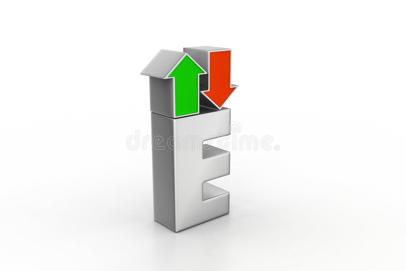 Direction Arrows Green- Up and Red â€“ Down Stock Illustration ...