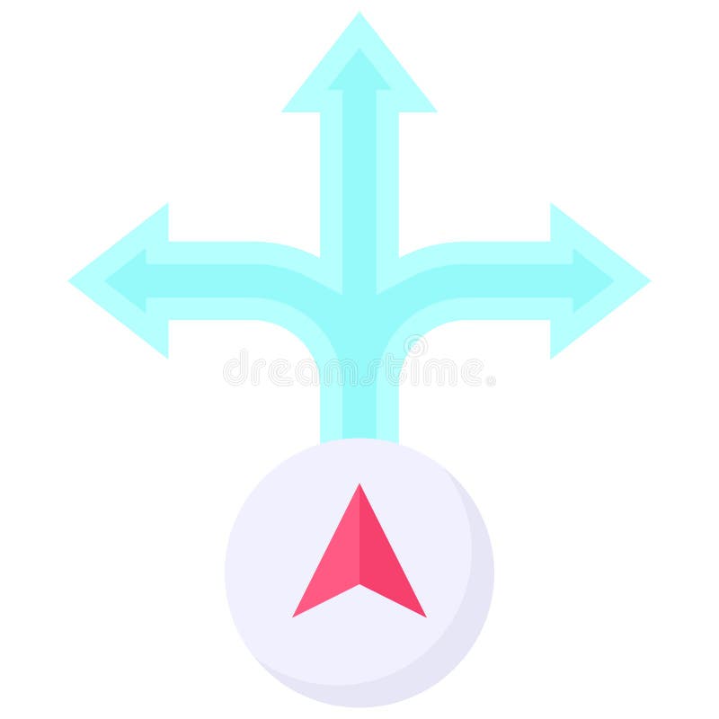 Direction Arrows Icon, Location Map and Navigation Vector Stock Vector ...