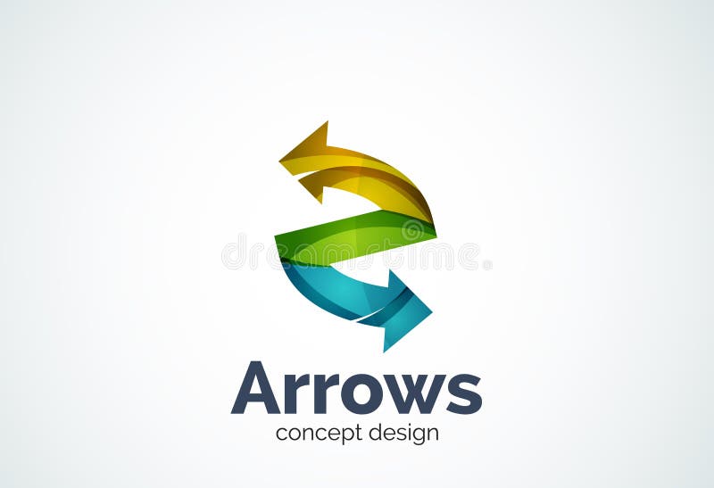 Direction arrows logo stock vector. Illustration of corporate - 79551748