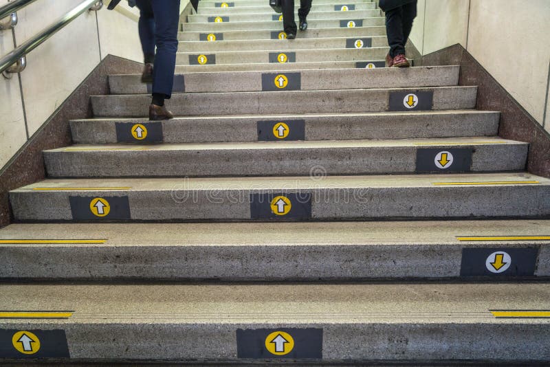 Direction Arrows on Steps on Tokyo Subway Stock Photo - Image of symbol ...
