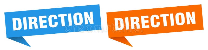 Direction Banner. Direction Speech Bubble Label Set Stock Vector ...