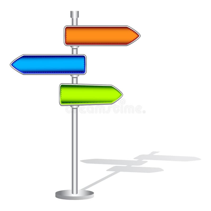 Direction board stock vector. Illustration of sign, information - 12369471