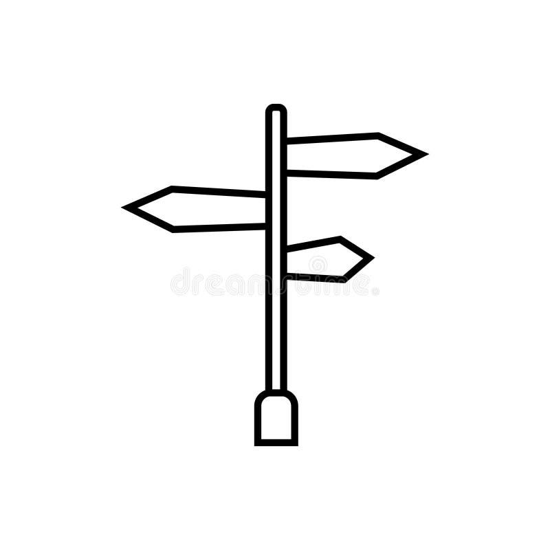 Direction Board Icon Vector Set. Pointer Illustration Sign Collection ...