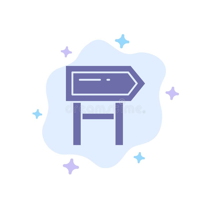 Direction, Board, Location, Motivation Blue Icon on Abstract Cloud ...