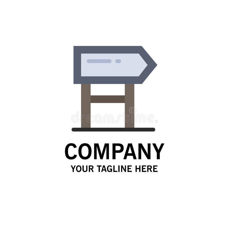 Direction, Board, Location, Motivation Business Logo Template. Flat ...