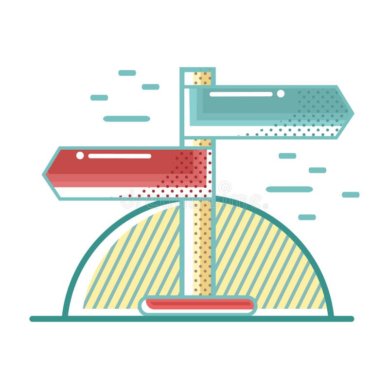 Direction Board. Vector Illustration Decorative Design Stock Vector ...