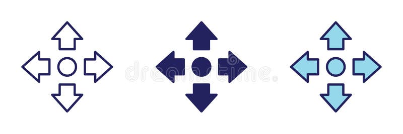 Direction Button Icon - Navigation Set Stock Vector - Illustration of ...