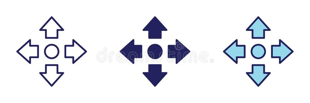 Direction Button Icon - Navigation Set Stock Vector - Illustration of ...