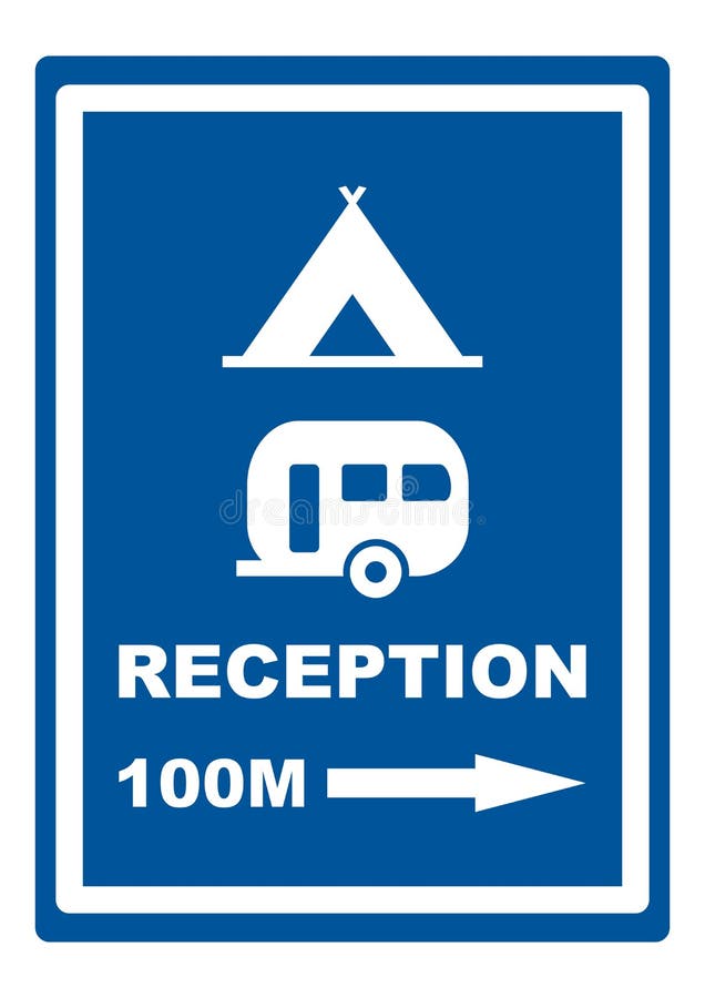 Road Sign, Camp, Reception, Direction, Eps. Stock Vector - Illustration ...