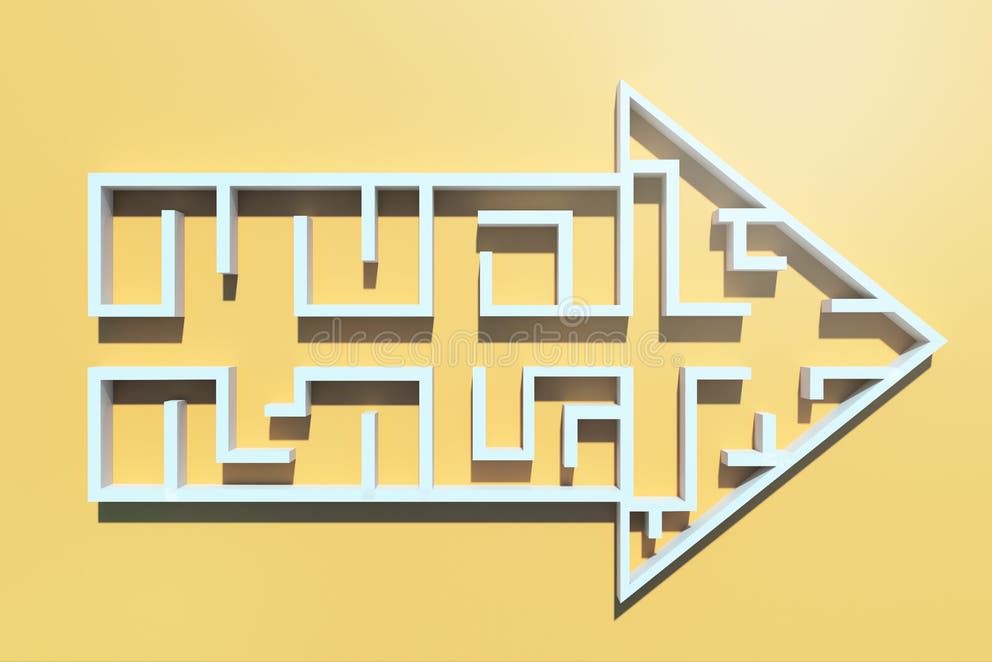 Direction, Challenge and Way Concept Stock Illustration - Illustration ...