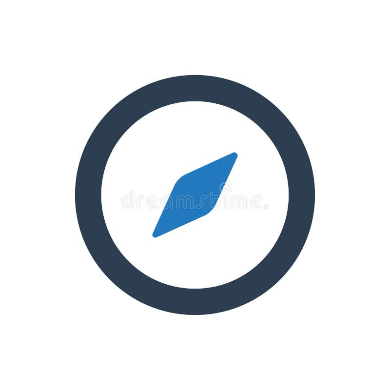 Direction Compass Icon stock vector. Illustration of symbol - 128918169