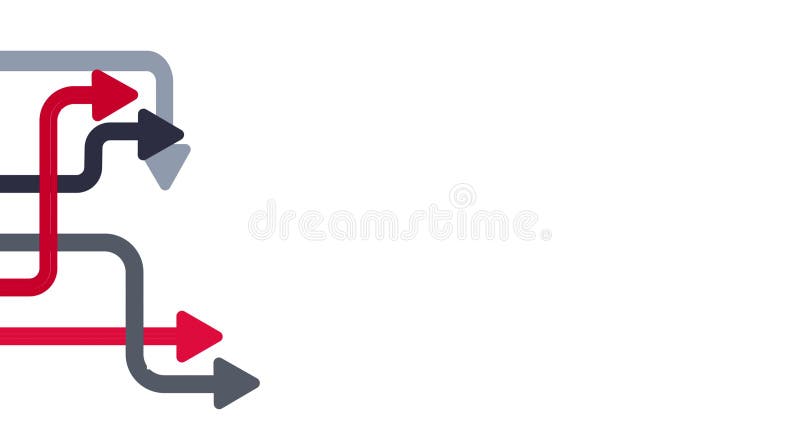 Direction Concept. Abstract Arrows Minimal Flat Design Animation Stock ...