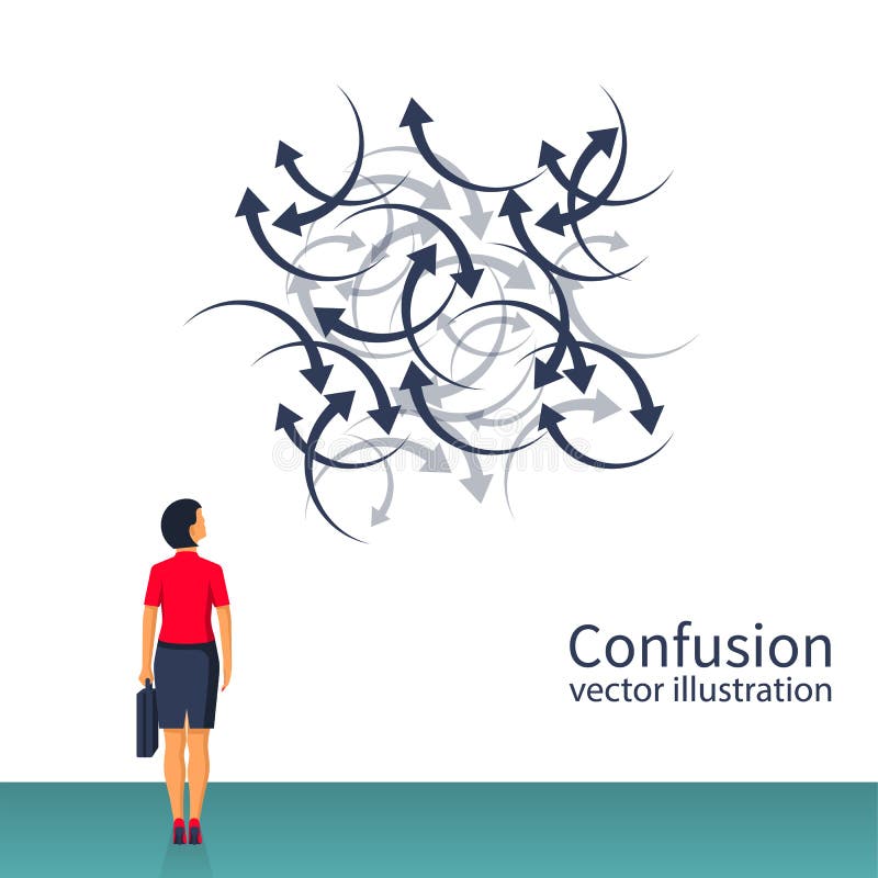Direction Confuse Concept De Confusion Illustration de Vecteur ...