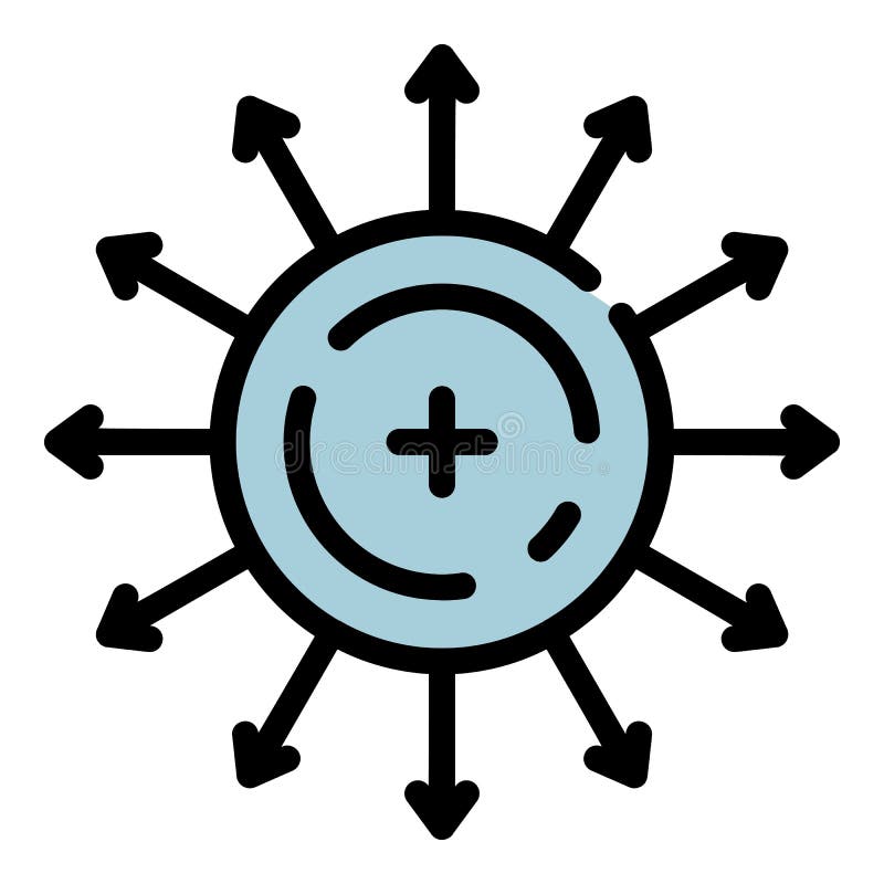 Direction of Electron Motion Icon Color Outline Vector Stock Vector ...