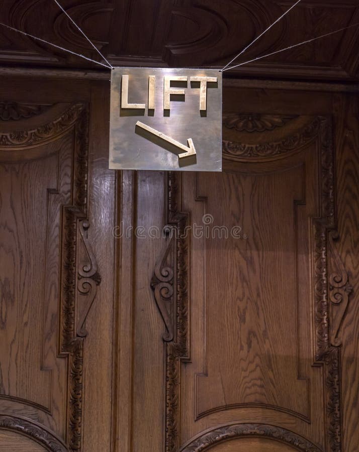 The Direction of the Elevator Stock Image - Image of hanging, lobby ...