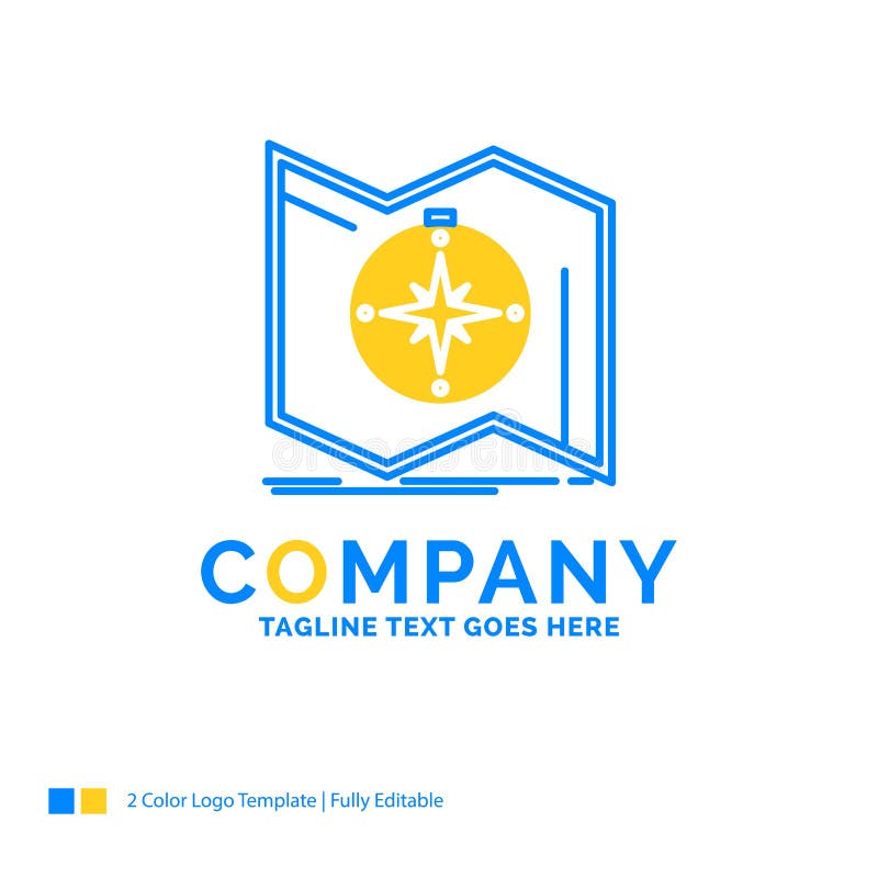 Direction, Explore, Map, Navigate, Navigation Blue Yellow Busine Stock ...