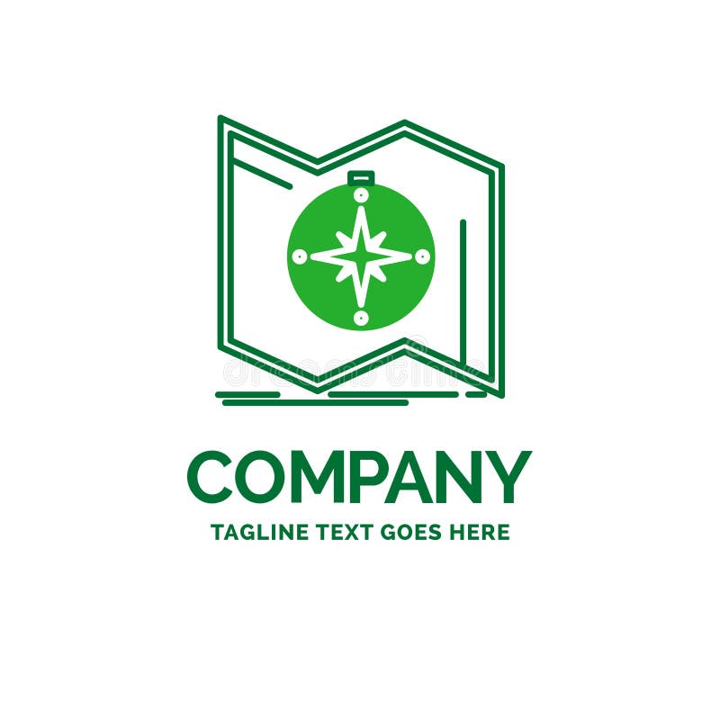 Direction, Explore, Map, Navigate, Navigation Flat Business Logo Stock ...