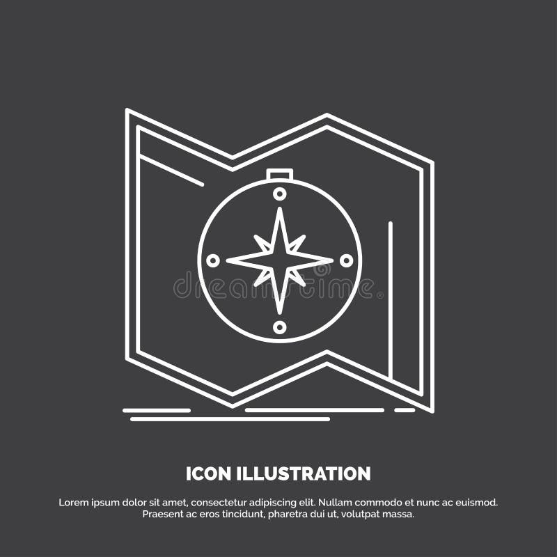 Direction Explore Map Navigate Navigation Icon Line Vector Symbol For Ui And Ux Website Or
