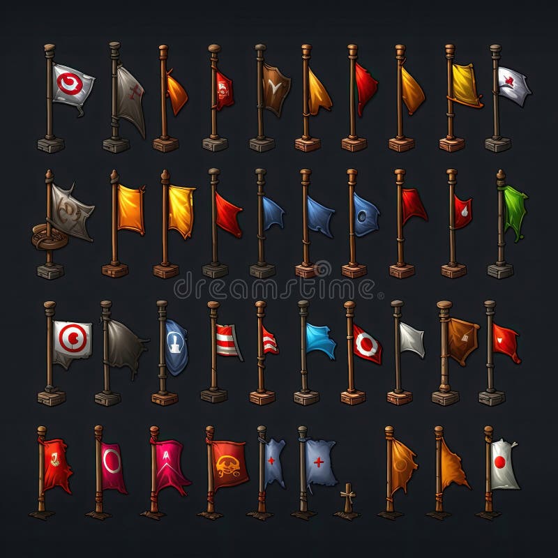 Direction Flag Pole Game Ai Generated Stock Photo - Image of symbol ...