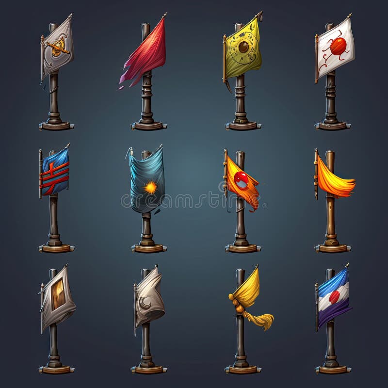 Direction Flag Pole Game Ai Generated Stock Image - Image of generated ...