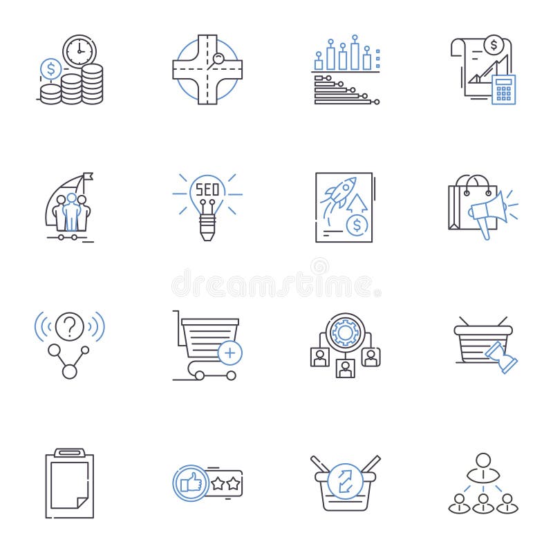 Direction And Guidance Line Icons Collection Orientation Navigation Mentorship Advice