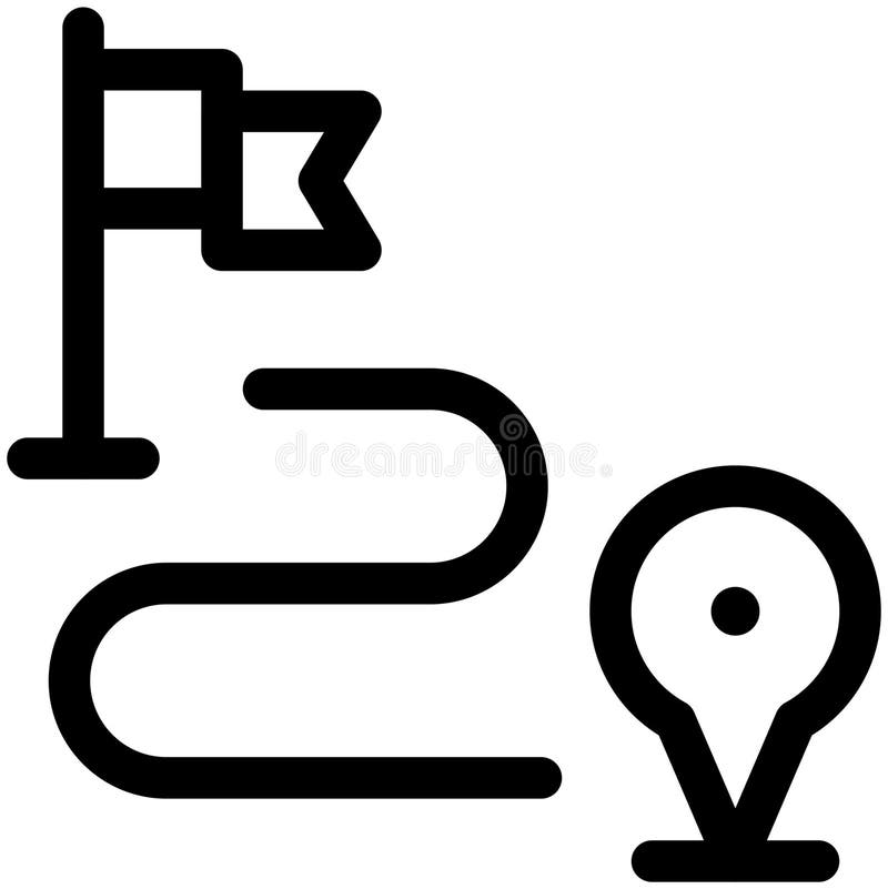 Direction Icon, Marathon Related Vector Stock Vector - Illustration of ...