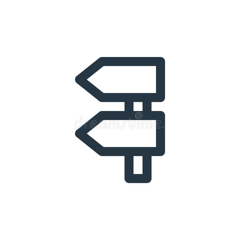 Direction Icon Vector from Sign Symbol Concept. Thin Line Illustration ...