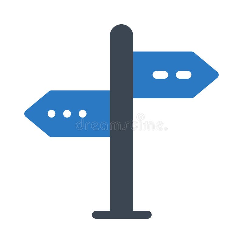 Direction Vector Glyph Color Icon Stock Vector - Illustration of post ...