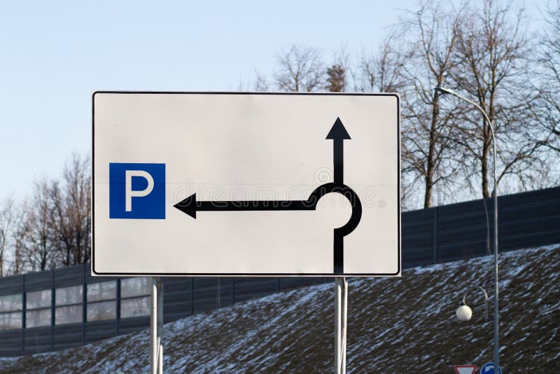 Direction Indicator on the Board with Mockup Stock Photo - Image of ...