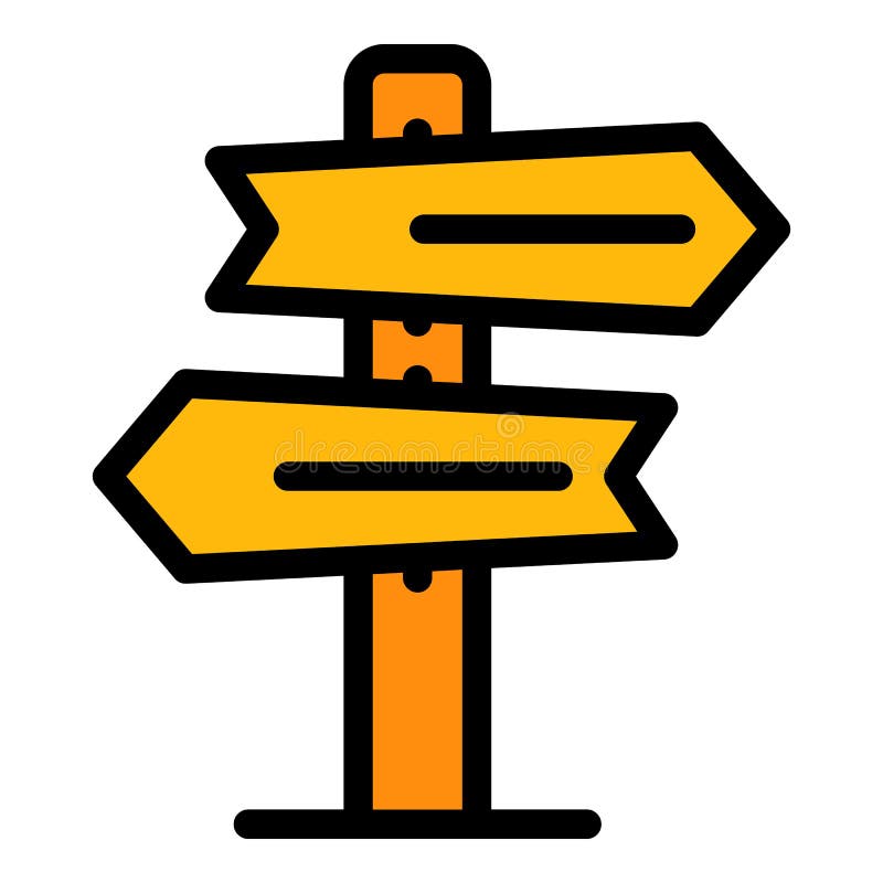 Direction Indicator Icon Color Outline Vector Stock Vector ...