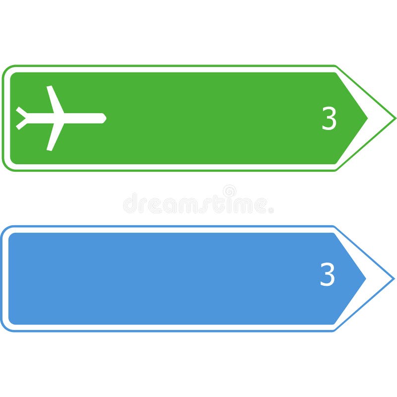 Direction Indicator. Road Information Signs. Vector Image. Stock ...