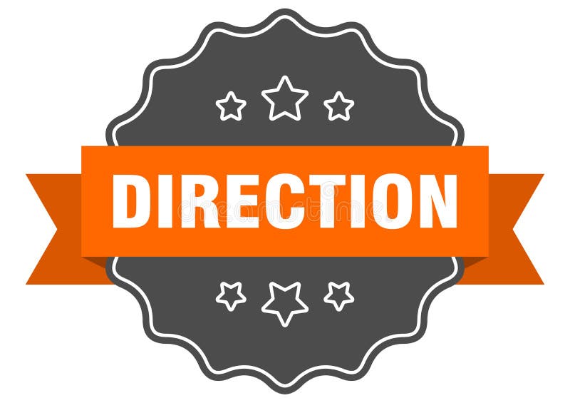 Direction Label. Direction Isolated Seal. Sticker. Sign Stock Vector ...