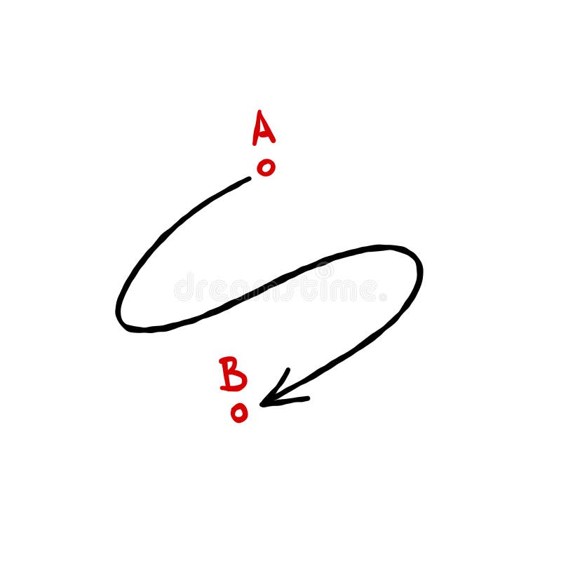 Direction Line of Path. Strategic Movement Stock Vector - Illustration ...