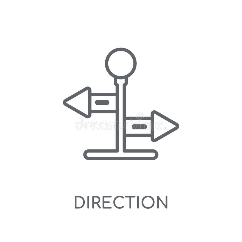 Direction Linear Icon. Modern Outline Direction Logo Concept on Stock ...